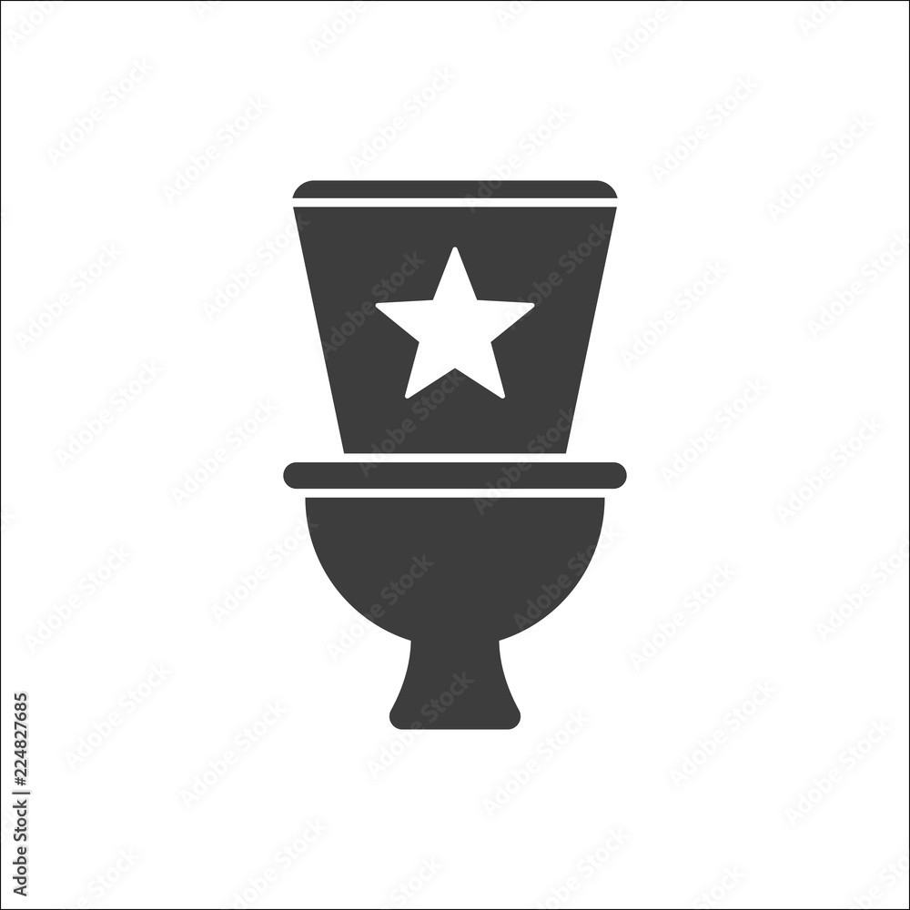 Toilet icon, Bathroom, restroom icon with star sign. Toilet icon and ...