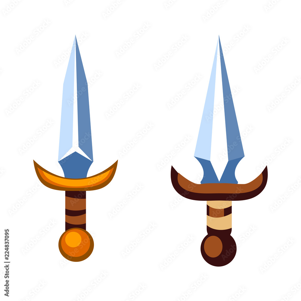 Cartoon vector dagger icons Stock Vector | Adobe Stock