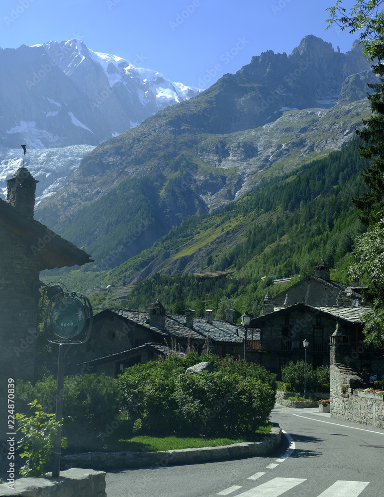 The Entreves a beautiful village with new Skyway Monte Bianco mountain ...