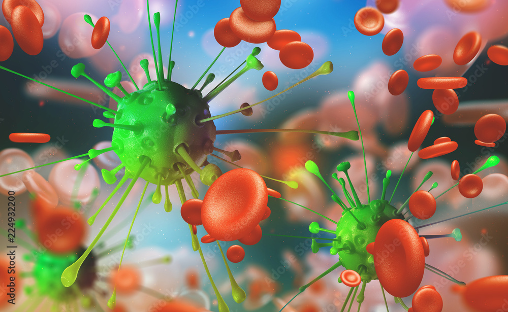 Common Cold Virus Microscope