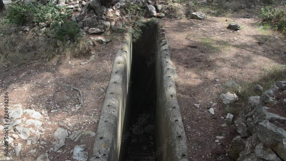 Abandoned Military Bunkers, Trenches and Ditches. World War II. Trench ...