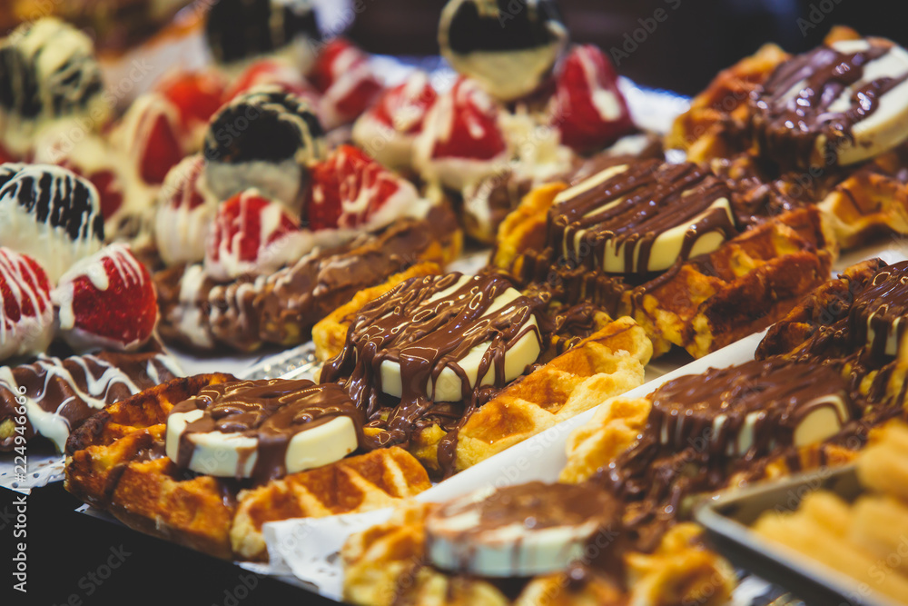 Stroopwafel, stroop wafel, also known as syrup waffle, is one of the ...