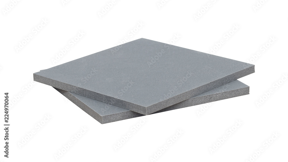 Rubber sheet isolated on white background. Piece of square plastic for ...