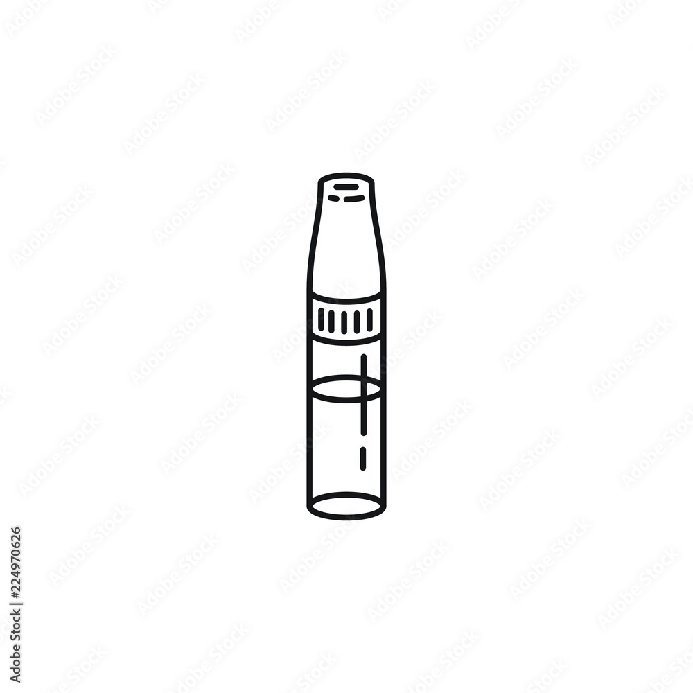 Vecteur Stock Vape cartridge vector line art icon black on white ...