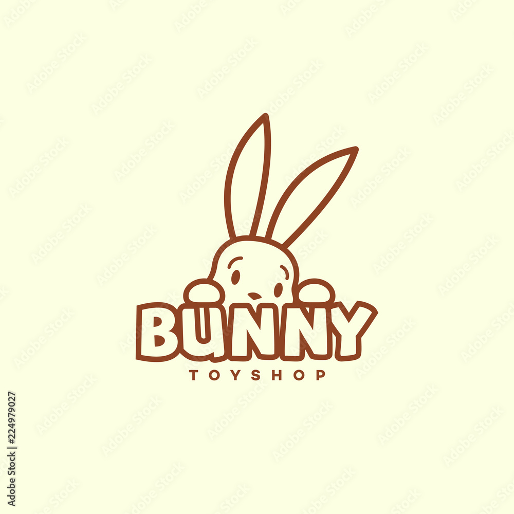 Bunny logo Stock Vector | Adobe Stock