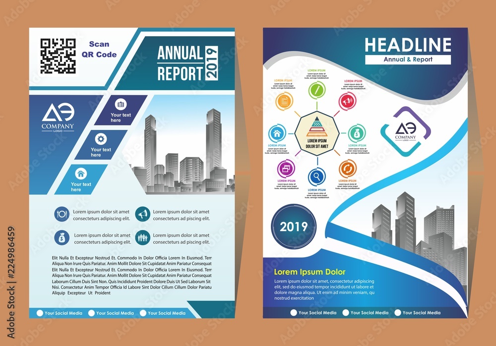 cover template a4 size. Business brochure design. Annual report cover ...