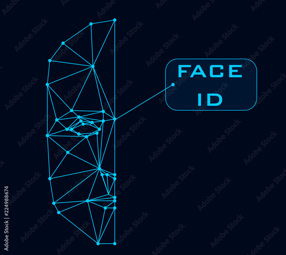 Face Recognition Biometric Scanning System Concept Abstract Tech ...
