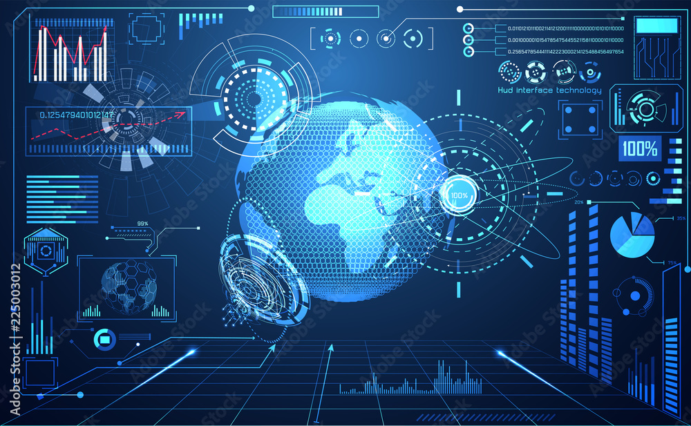 abstract technology ui futuristic concept world digital hud interface ...