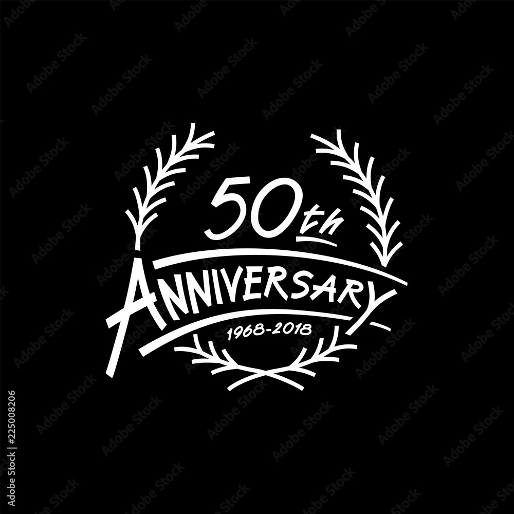 50 years design template. Vector and illustration. 50 years logo. Stock ...