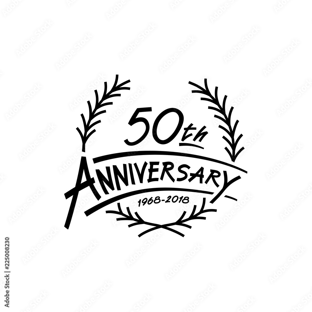 50 years design template. Vector and illustration. 50 years logo. Stock ...