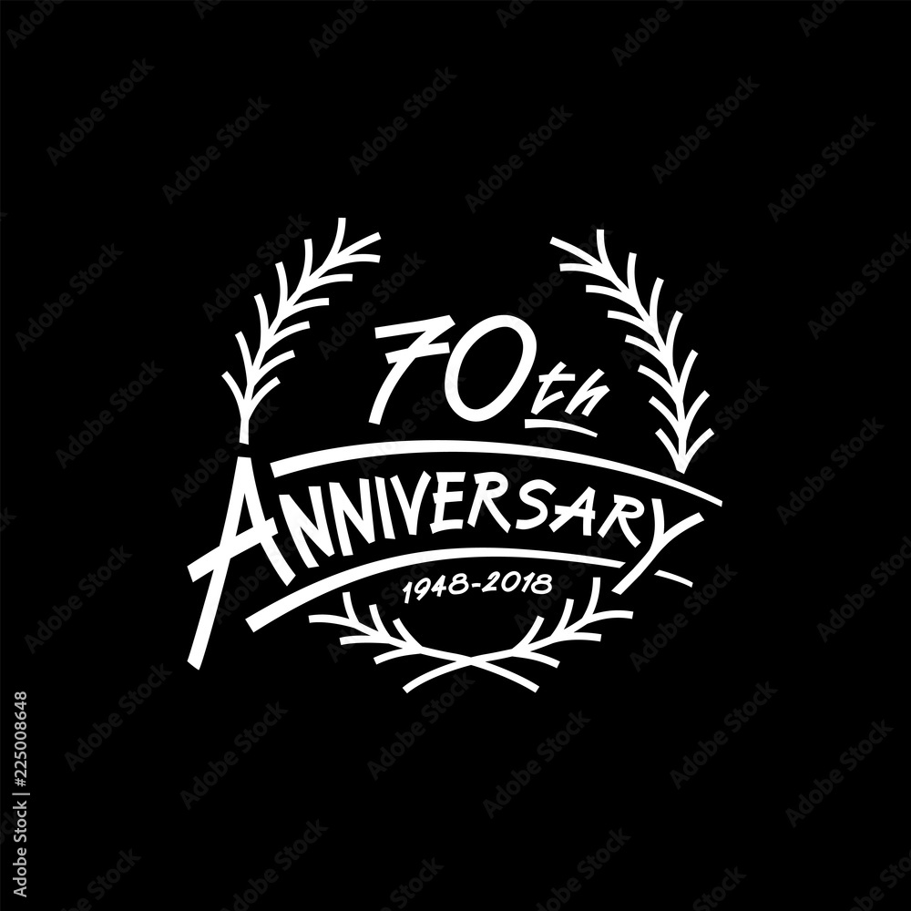 70 years design template. Vector and illustration. 70 years logo. Stock ...
