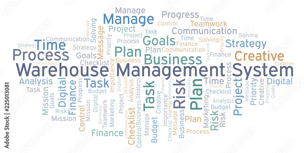 Warehouse Management System word cloud, made with text only. Stock ...