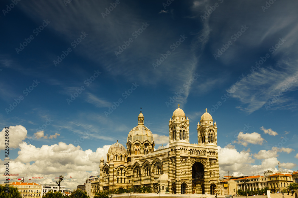 Marseille cathedral, Cathedrale Sainte-Marie-Majeure de Marseille, one ...