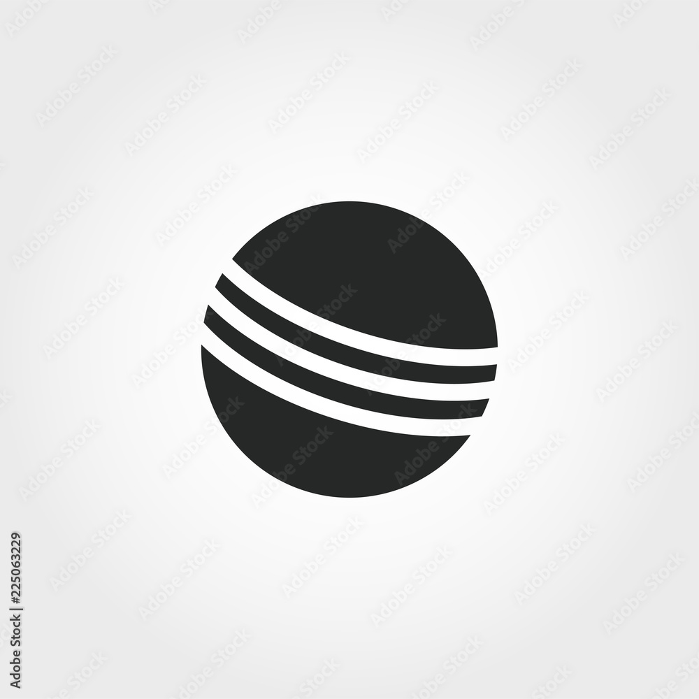 Ball icon. Monochrome style design from baby things icon collection. UI ...