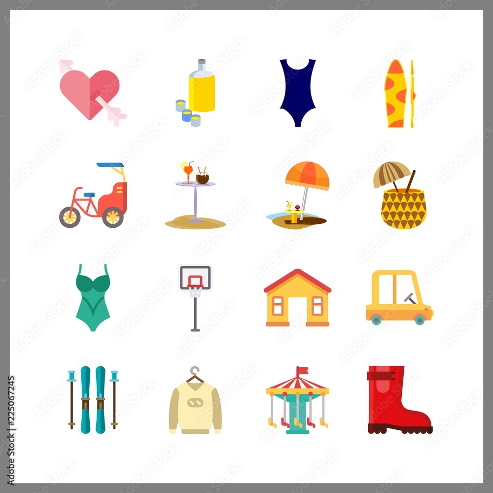 fun icon. carousel and beer vector icons in fun set. Use this ...
