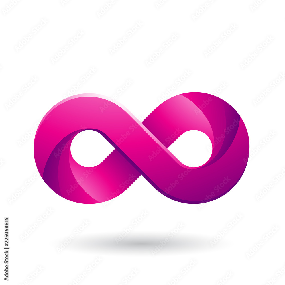 Infinity Symbol with Magenta Color Tints Vector Illustration Stock ...