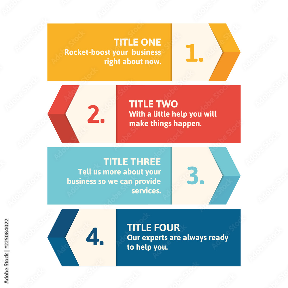 Chevron arrow infographic template. Stock Vector | Adobe Stock
