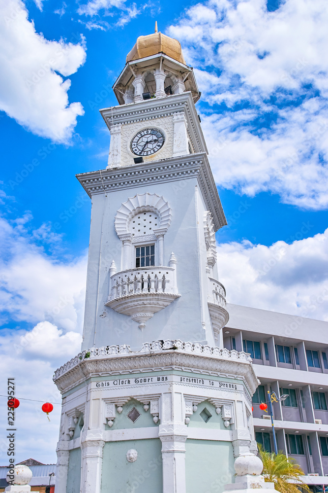 Queen Victoria Memorial Clock Tower in Georgetown, Penang island ...