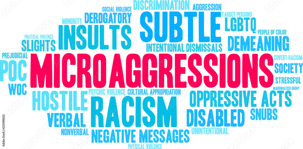 Microaggressions Word Cloud on a white background. Stock Vector | Adobe ...