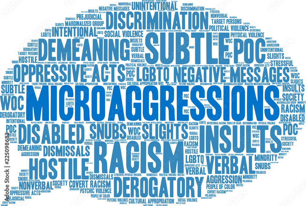 Microaggressions Word Cloud on a white background. Stock Vector | Adobe ...