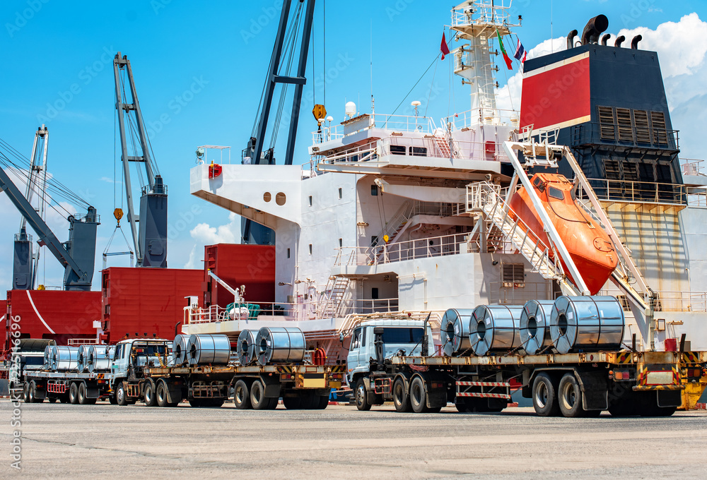 shipping, container, loading, transportation, port, industrial, trade ...