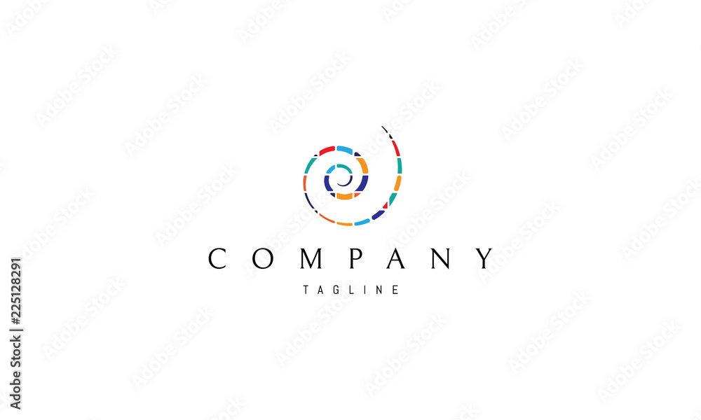Colorful spiral vector logo image Stock Vector | Adobe Stock