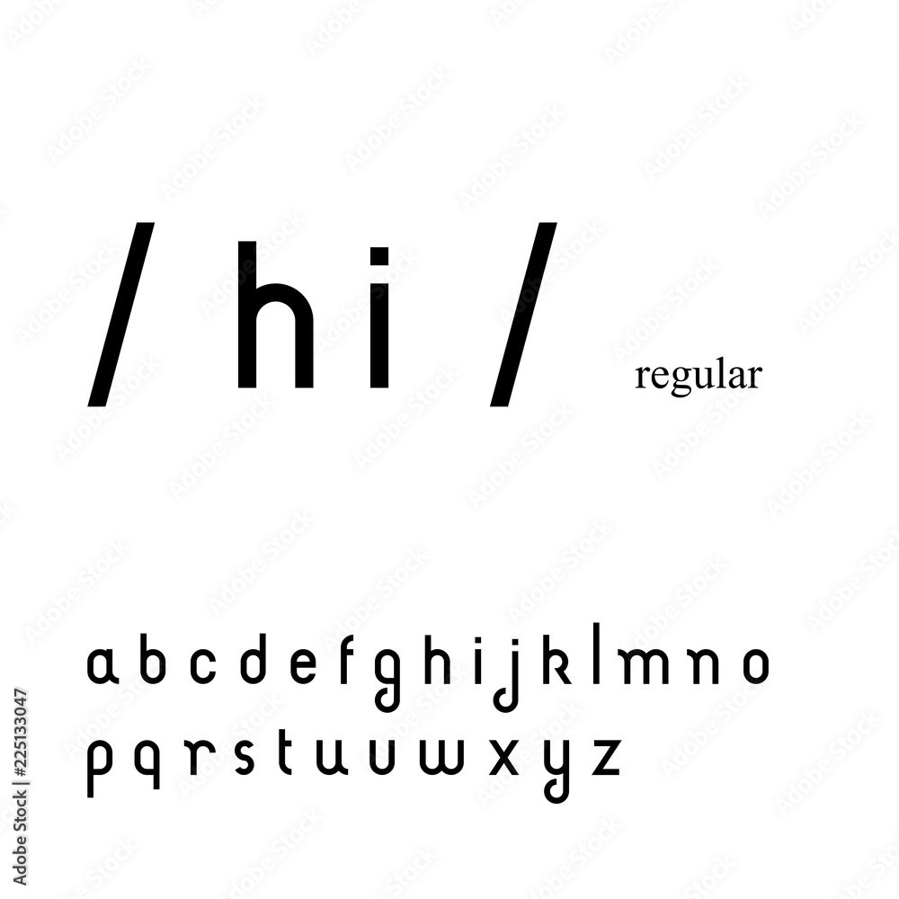 Cute simple sans serif font in lowercase Stock Vector | Adobe Stock