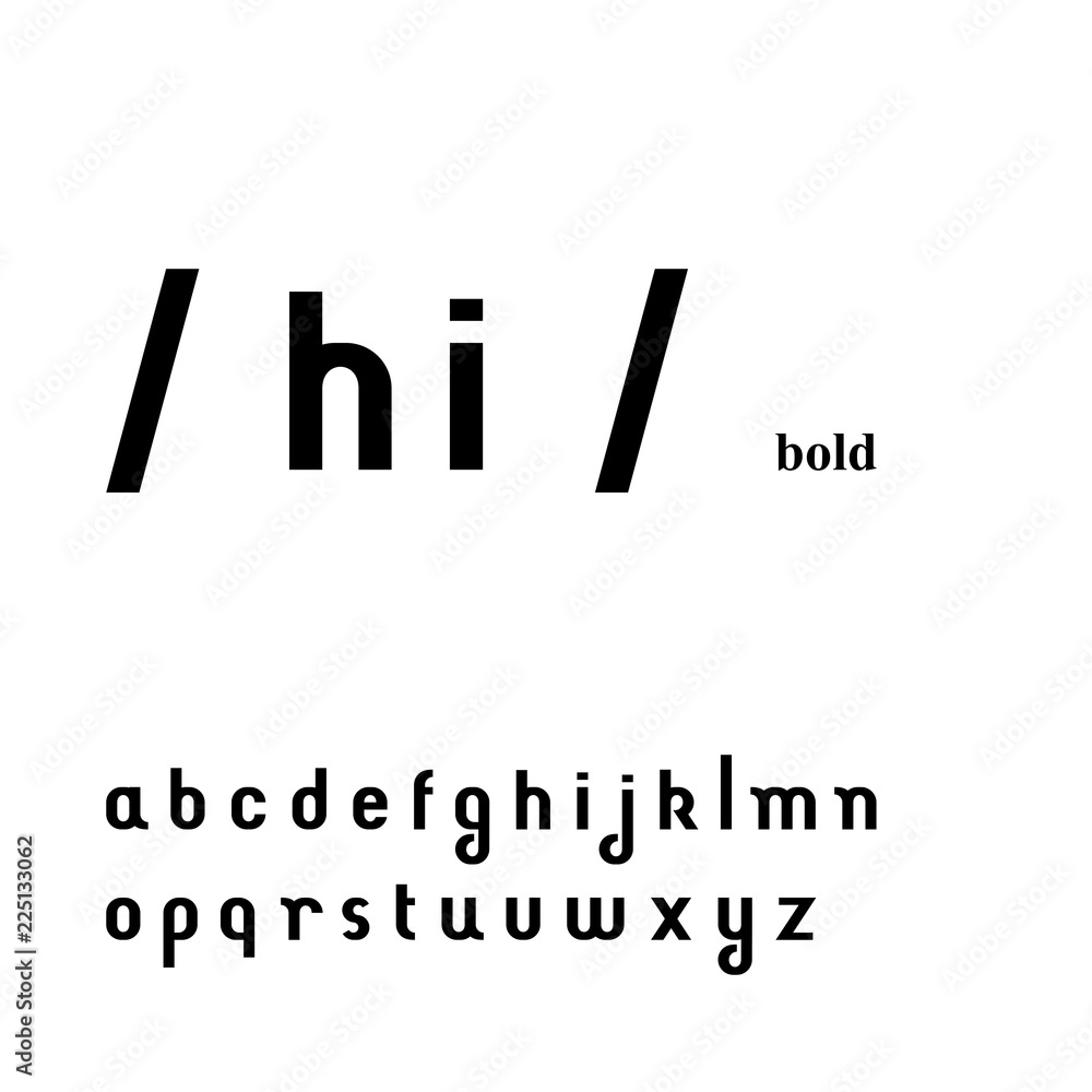 Cute simple sans serif font in lowercase (bold version) Stock Vector ... Cute simple sans serif font in lowercase (bold version) Stock Vector ...