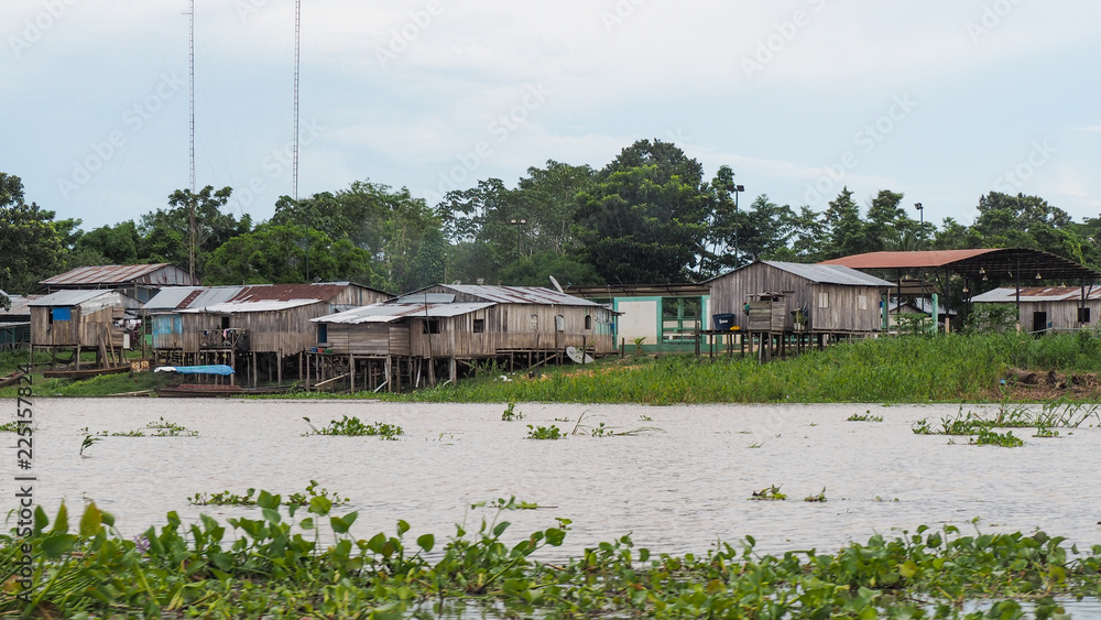 remote village in the amazon rainforest of peru Stock Photo | Adobe Stock