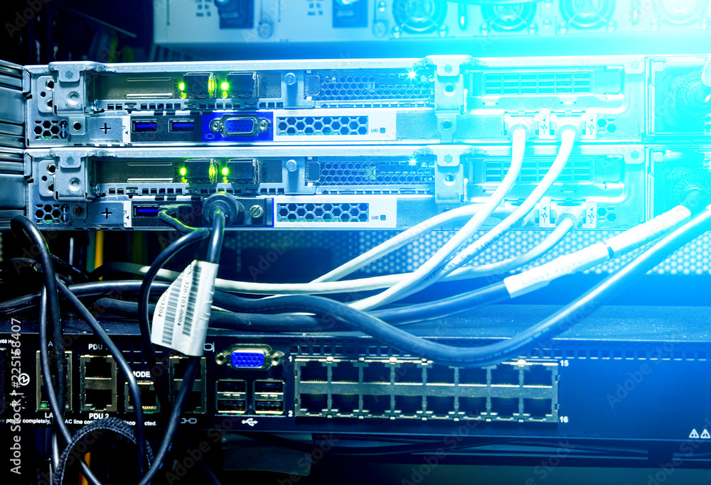 Fiber Optical connector interface. Rack Mounted Servers In A Server ...