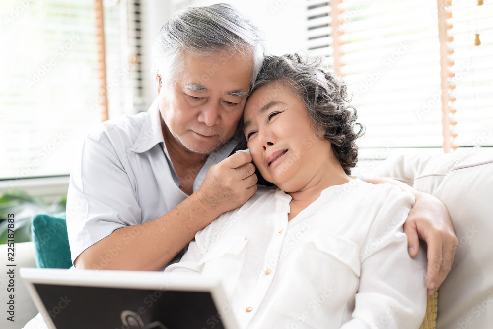 Sad frustrated mature old woman in tears feeling blue thinking of ...