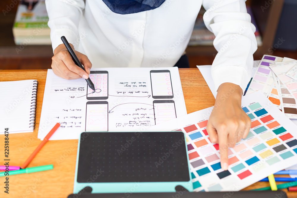 Graphic designer creative graphic planning mobile responsive website ...