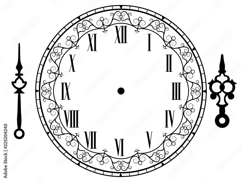 Vector vintage clock Stock Vector | Adobe Stock
