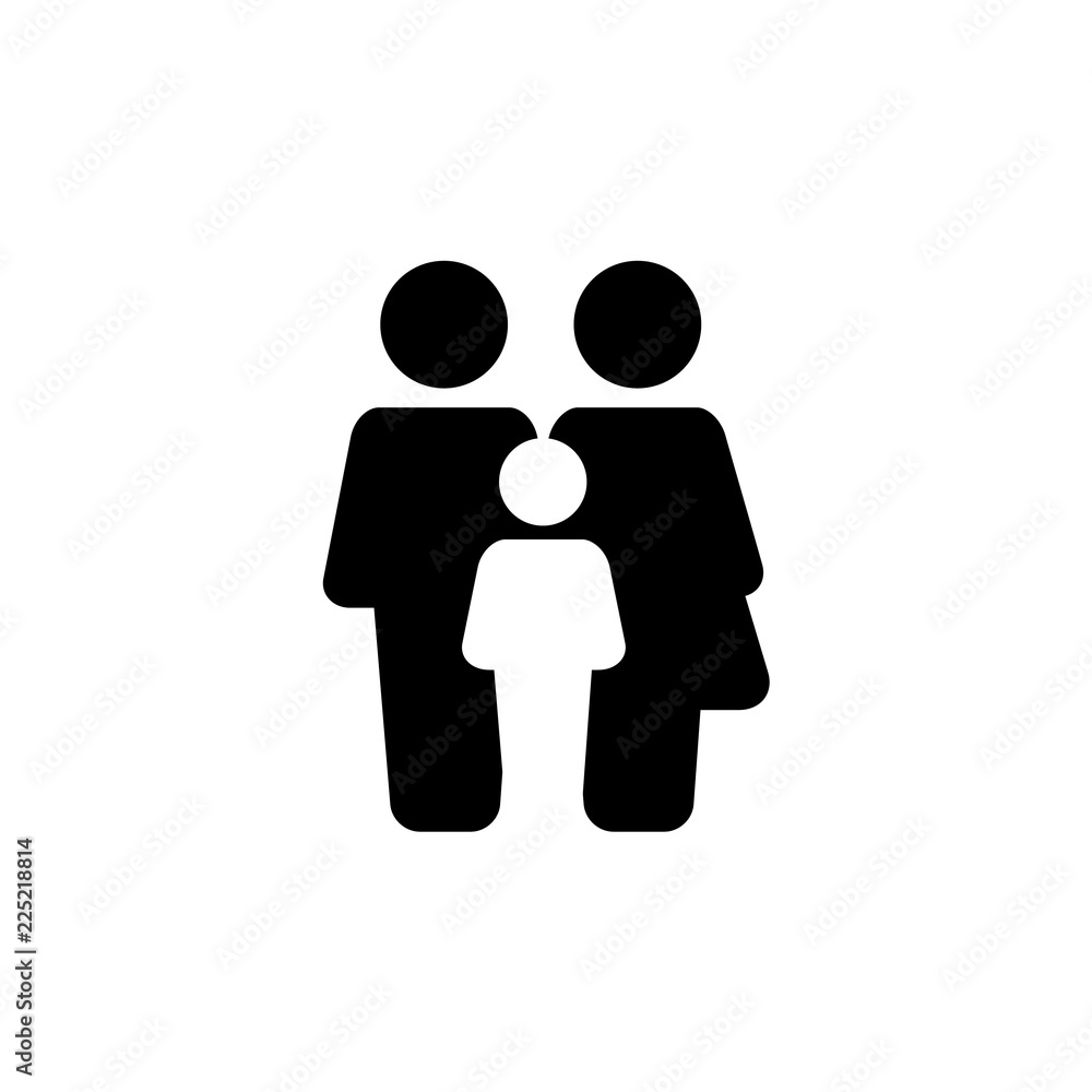 Family Icon Vector . Flat Sign for using in the App, UI, Art, Logo, Web ...