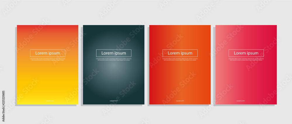 A4 Covers collection with modern abstract color gradients. Templates ...