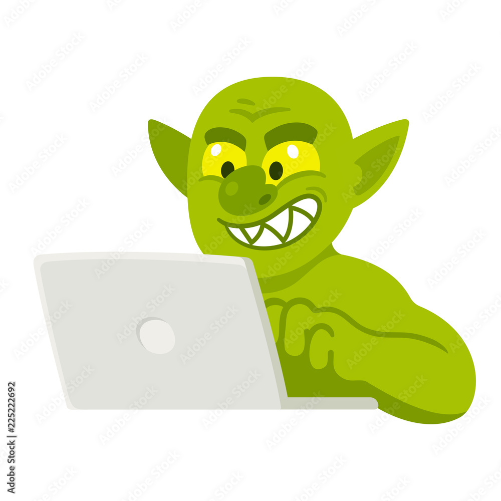 Cartoon internet troll Stock Vector | Adobe Stock