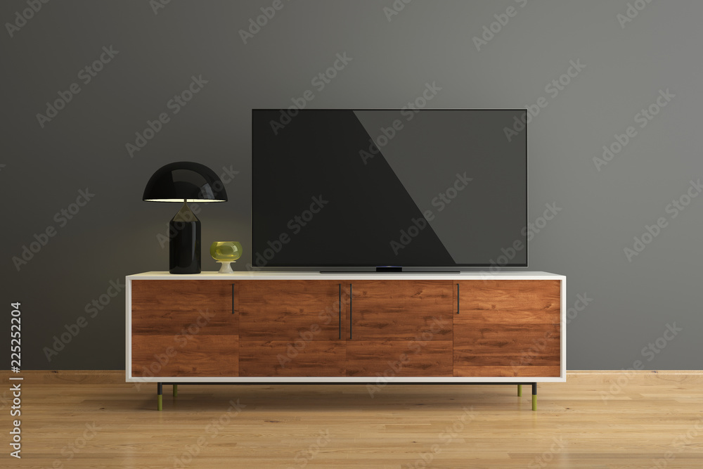 LED tv wall stand 3d redner backgroud texture Stock Illustration ...