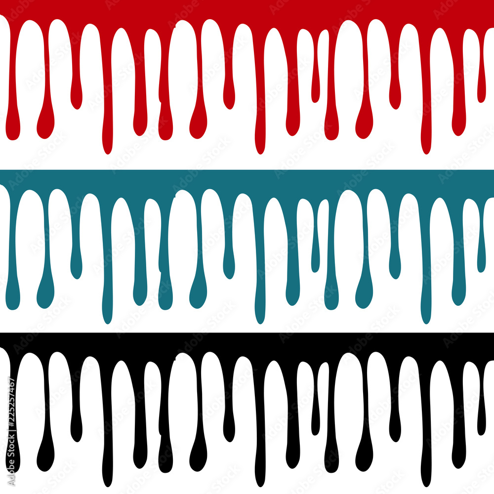 Paint dripping. Dripping liquid. Paint flows. Vector illustration Stock ...