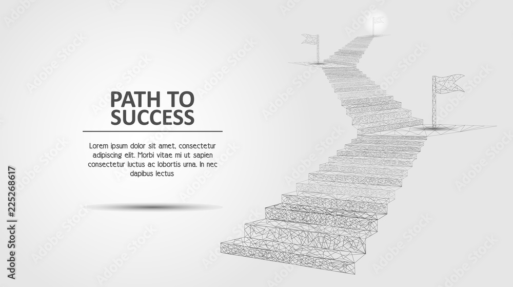 Path to success vector geometric polygonal background Stock Vector ...