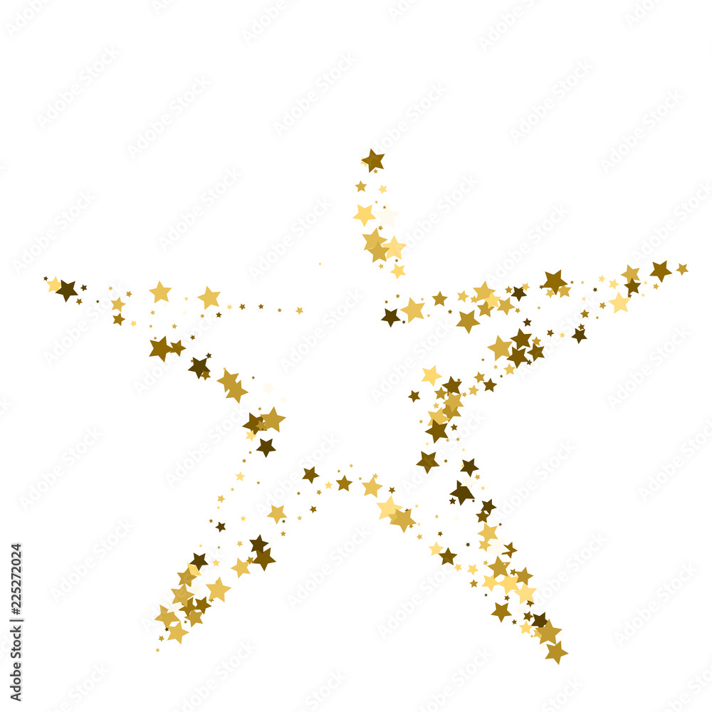 Golden star vector banner. Simple form. Template , card, vip, exclusive ...