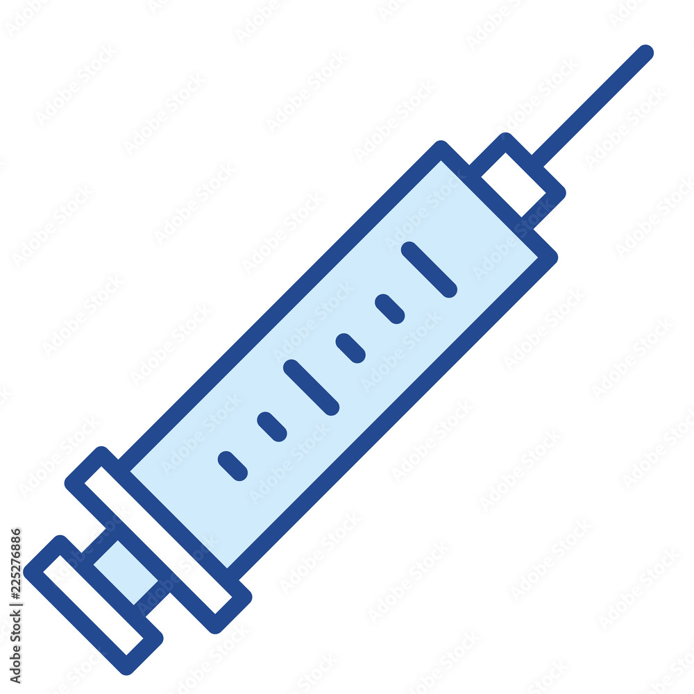 Spritze, Medizin Vector Icon Illustration Stock-Vektorgrafik | Adobe Stock