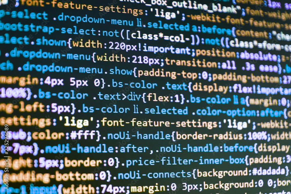 Writing Programming Code On Laptop Programming Code Typing Developer Working On Websites Codes
