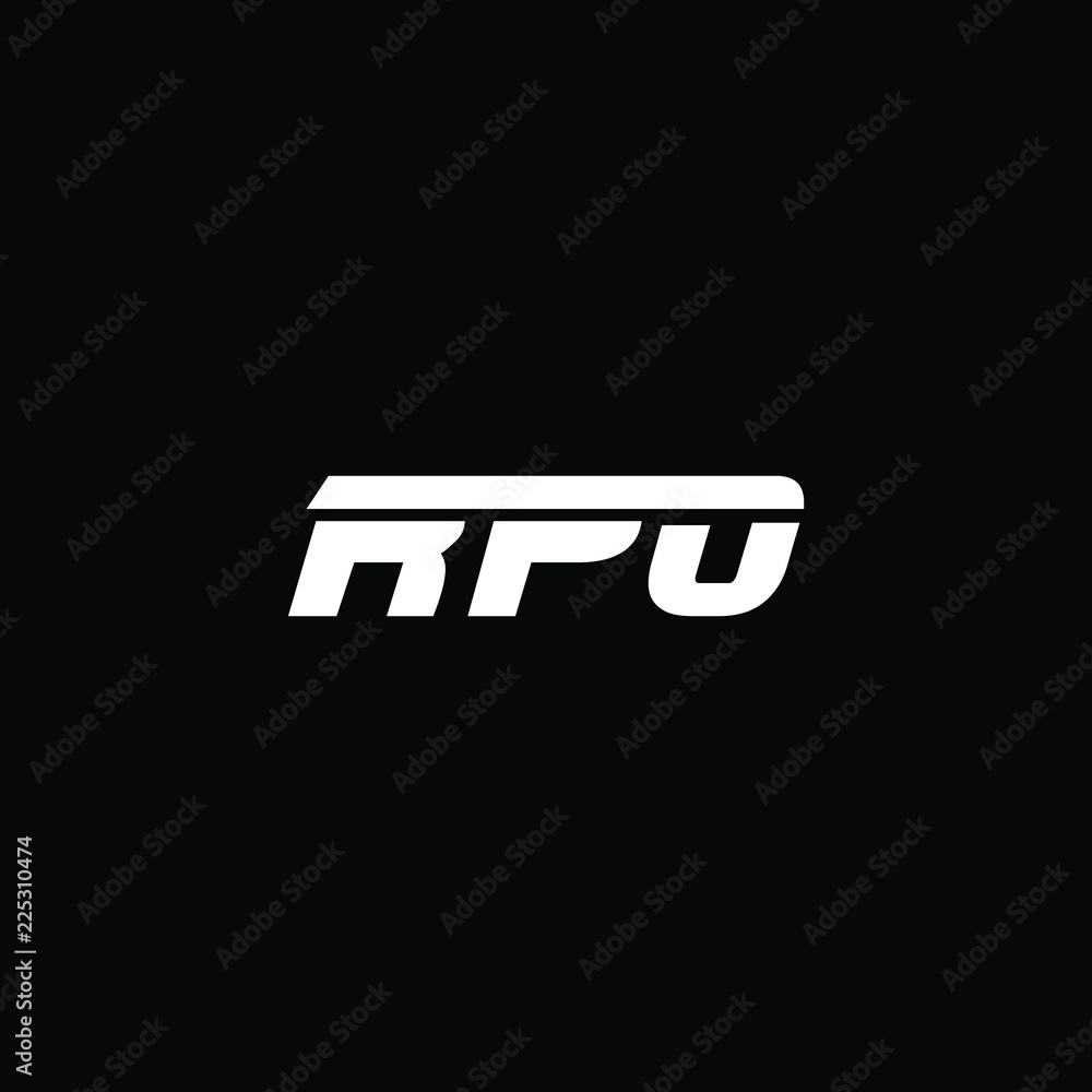 Minimal Letters RPO Logo Design Stock Vector | Adobe Stock