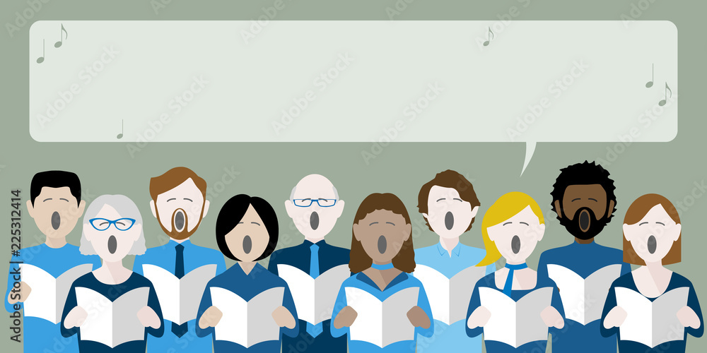 choir singing Stock Vector | Adobe Stock