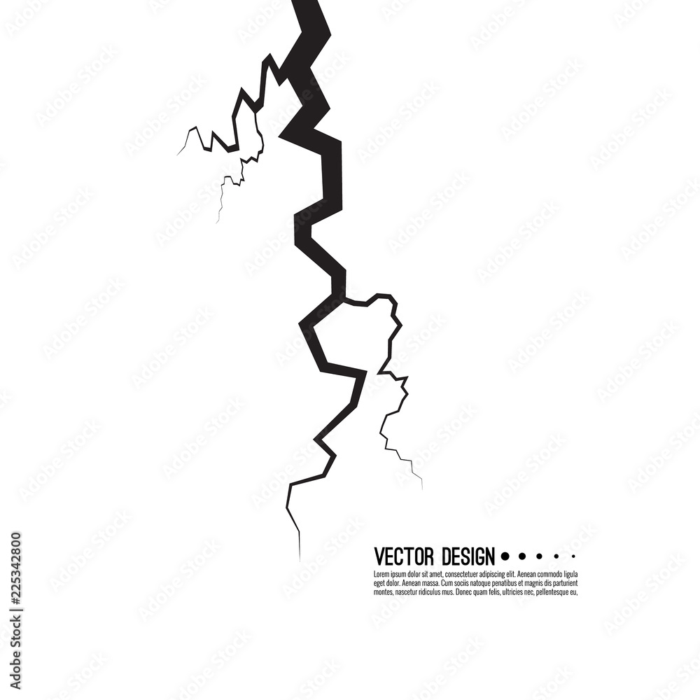 Crack on the surface of the earth, fracture texture. The ruptur vector ...