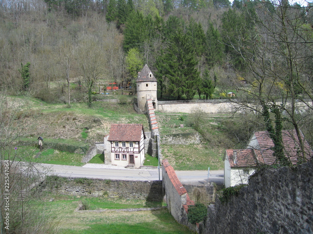 Mittelalterliche Stadtmauer in Horb am Neckar Stock Photo | Adobe Stock