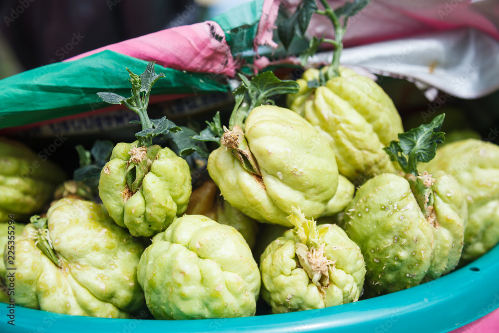 Farm fresh green organic vegetable, Momordica charantia, known as ...