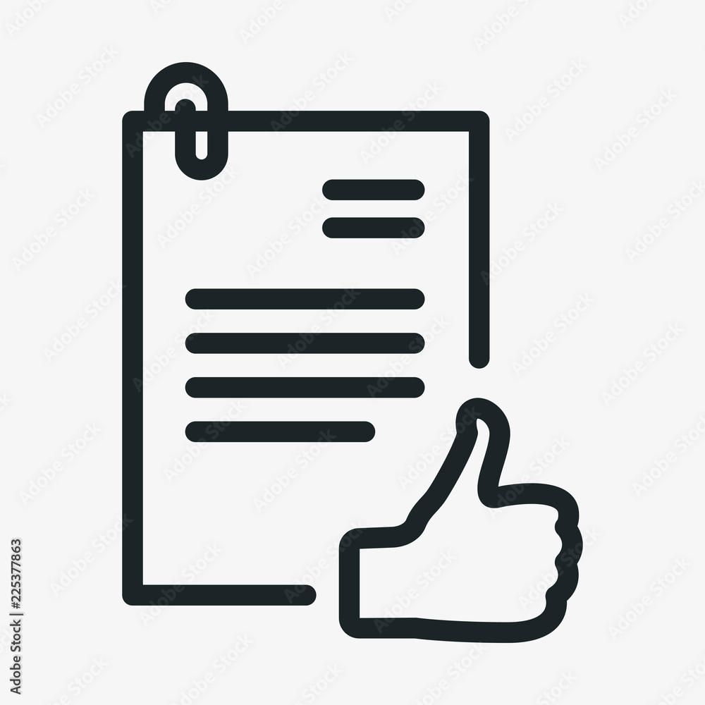 Authorization Approval Document Minimalistic Flat Line Stroke Icon ...