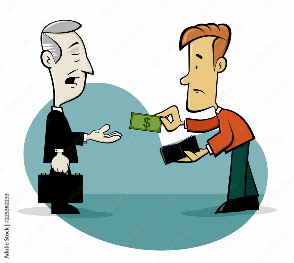 Taxes collector cartoon Stock Vector | Adobe Stock