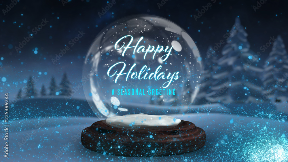 Magic Snowglobe Titles Stock Template | Adobe Stock